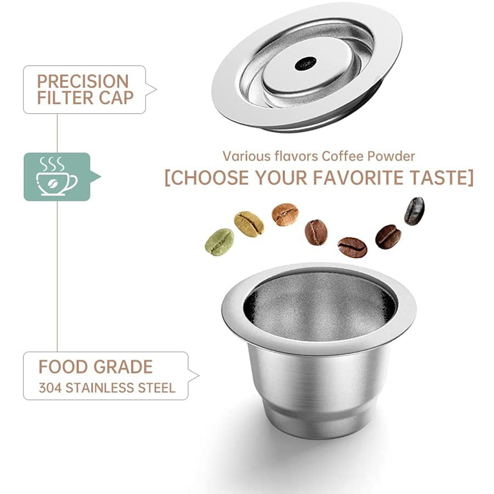 Reusable Stainless Steel Coffee Capsule For Nespresso Set – Lost Pirate ...